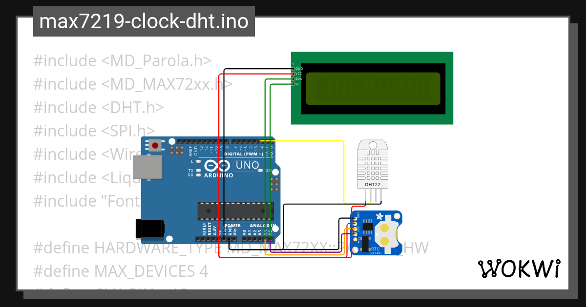 max7219-clock-dht.ino Copy - Wokwi ESP32, STM32, Arduino Simulator