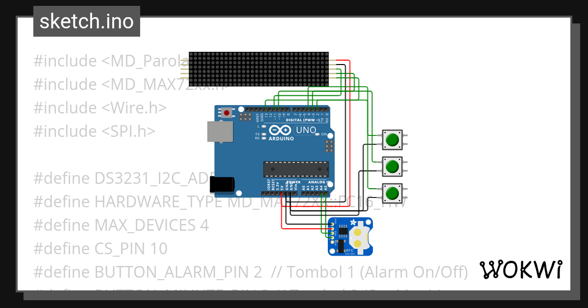 matrik - Wokwi ESP32, STM32, Arduino Simulator