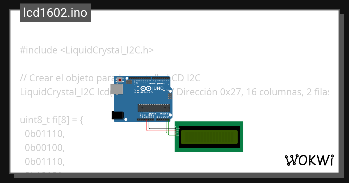 Mensaje 2 lineas Analog Copy - Wokwi ESP32, STM32, Arduino Simulator