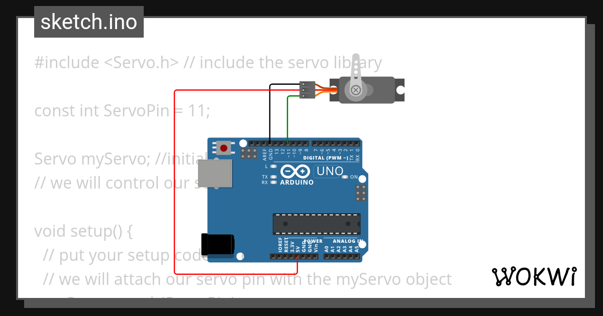 Servo_Example_Explanation - Wokwi ESP32, STM32, Arduino Simulator