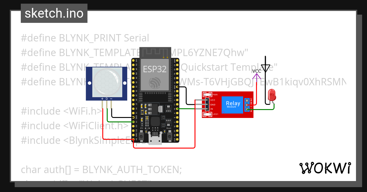 Control Lampu Smart - Wokwi ESP32, STM32, Arduino Simulator