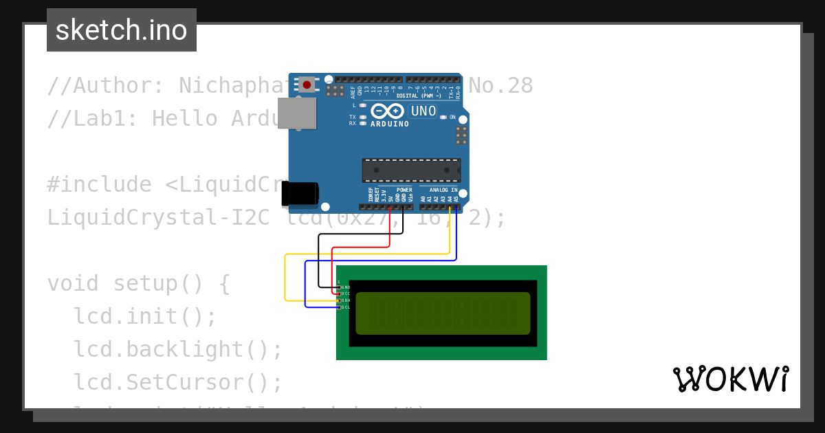 nichaphat_m22_28_lab1 - Wokwi ESP32, STM32, Arduino Simulator nichaphat_m22_28_lab1 - Wokwi ESP32, STM32, Arduino Simulator