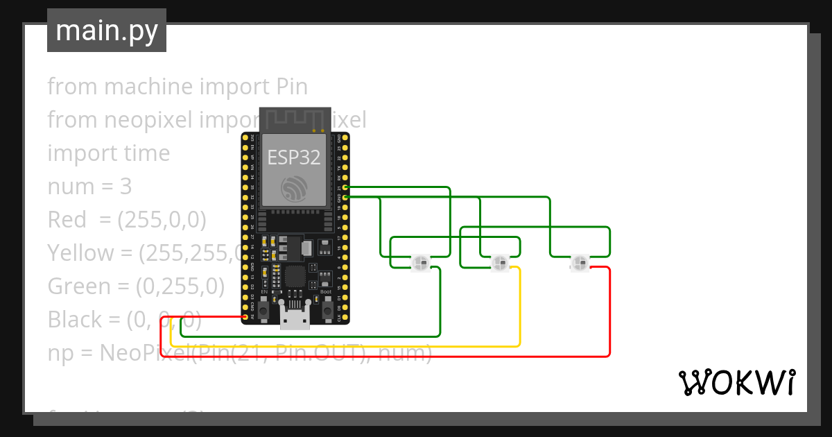 0916灯带的基础用法 Copy Wokwi Esp32 Stm32 Arduino Simulator