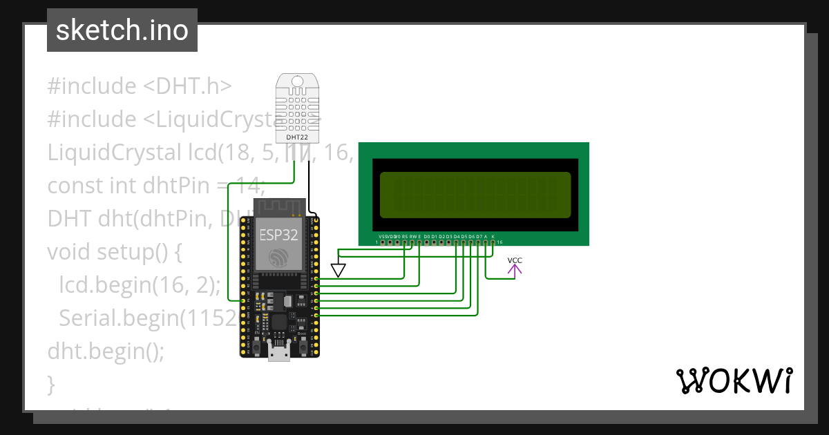 Temp Sensor Wokwi Esp32 Stm32 Arduino Simulator