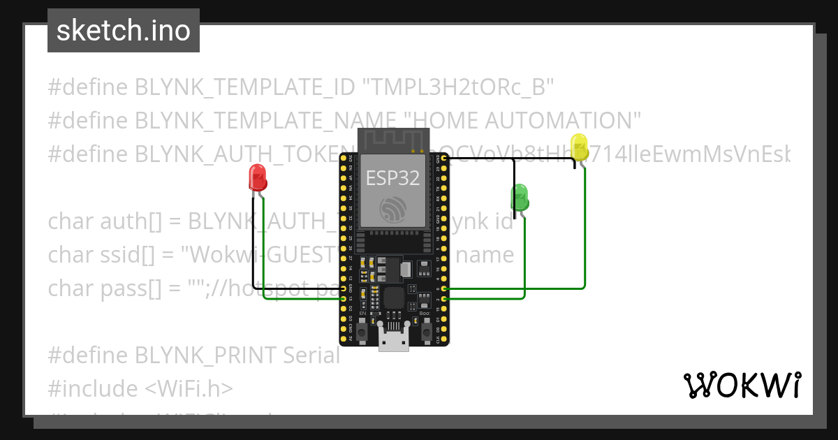 LED IOT - Wokwi ESP32, STM32, Arduino Simulator