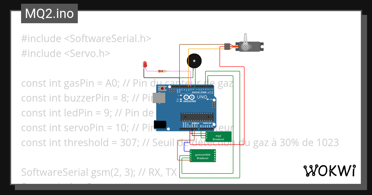 Gas Sensor Copy 2 Wokwi Esp32 Stm32 Arduino Simulator