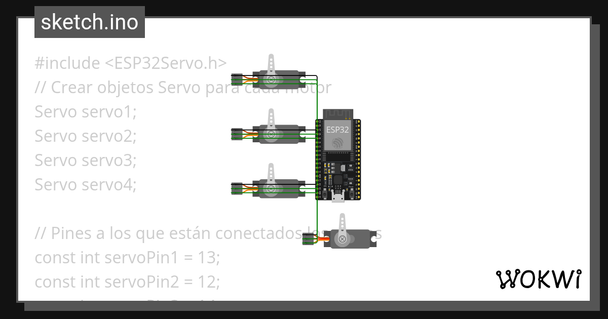 servos4 brazo - Wokwi ESP32, STM32, Arduino Simulator
