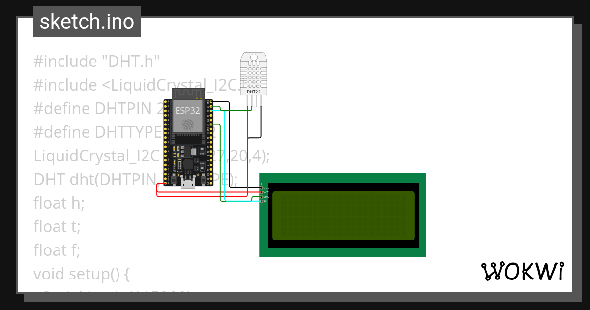 DHT22_LCDI2C_ESP_12/12/67_187 - Wokwi ESP32, STM32, Arduino Simulator