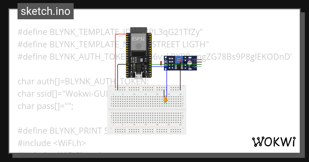 Street Ligth Wokwi Esp32 Stm32 Arduino Simulator 9007