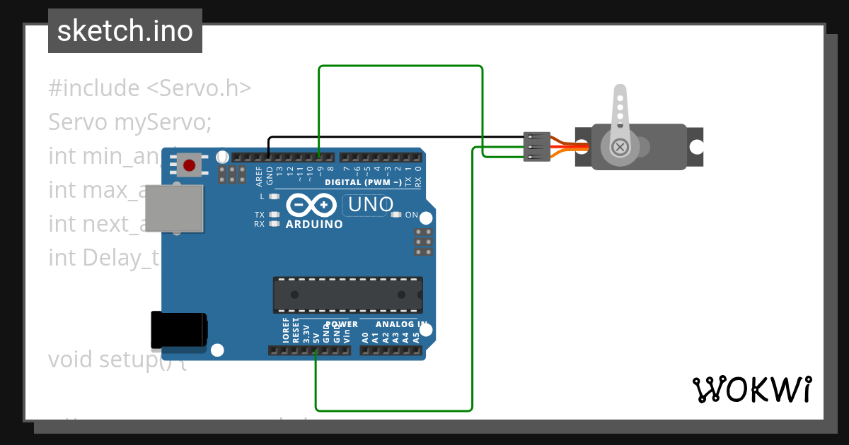 Servo Motor - Wokwi ESP32, STM32, Arduino Simulator