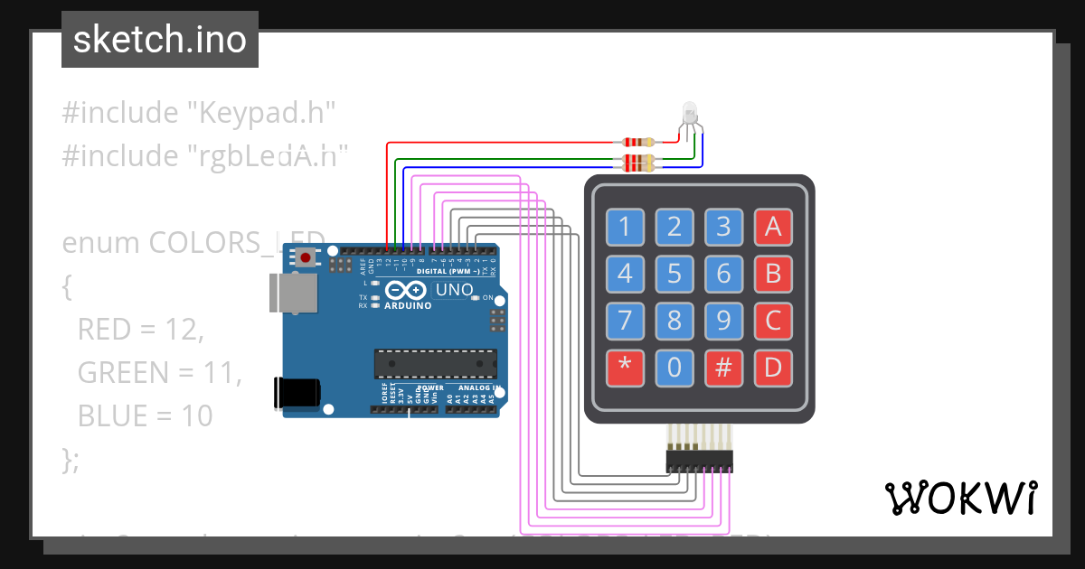 keypad - Wokwi ESP32, STM32, Arduino Simulator
