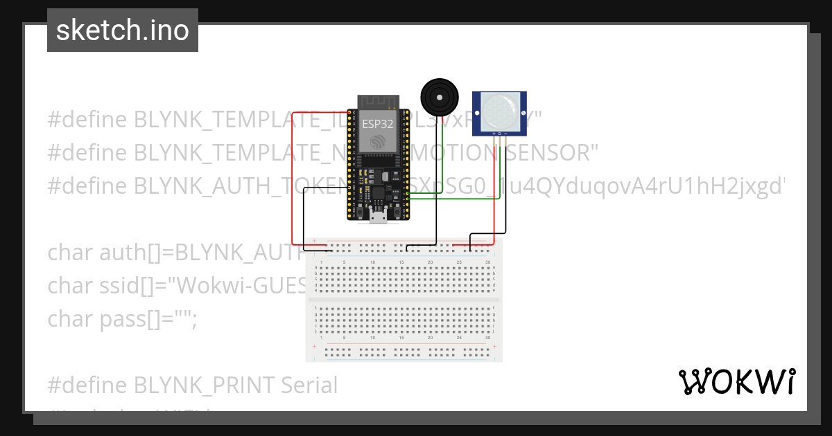 MOTION SENSOR - Wokwi ESP32, STM32, Arduino Simulator