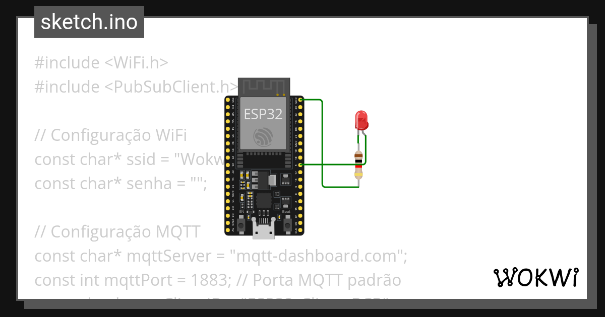 Conexão Com Wifi Mqtt Bruno Wokwi Esp32 Stm32 Arduino Simulator 9060