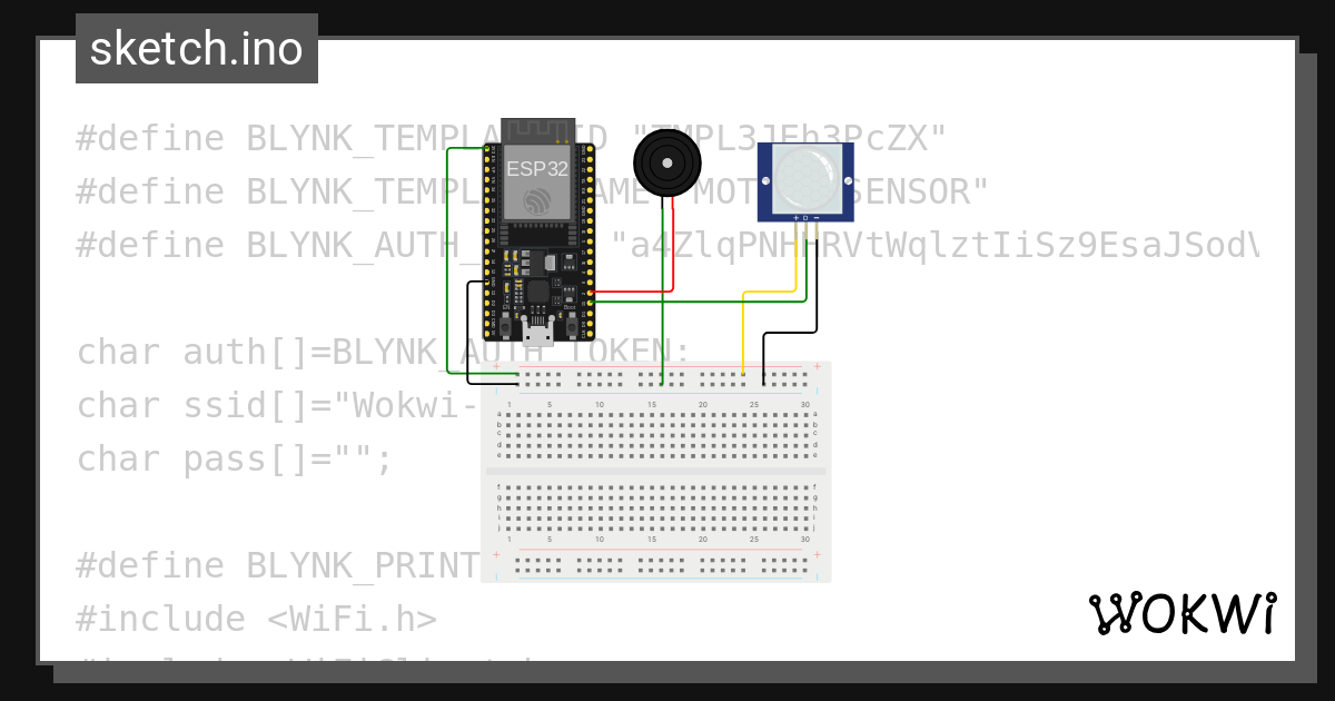 Motion Detected Wokwi Esp32 Stm32 Arduino Simulator 1860