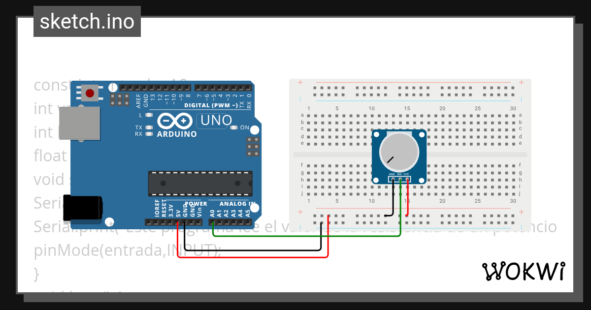 Potenciometro Wokwi Esp32 Stm32 Arduino Simulator 