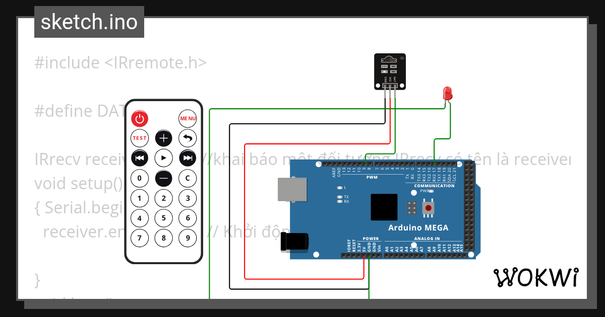 IR remote Copy - Wokwi ESP32, STM32, Arduino Simulator