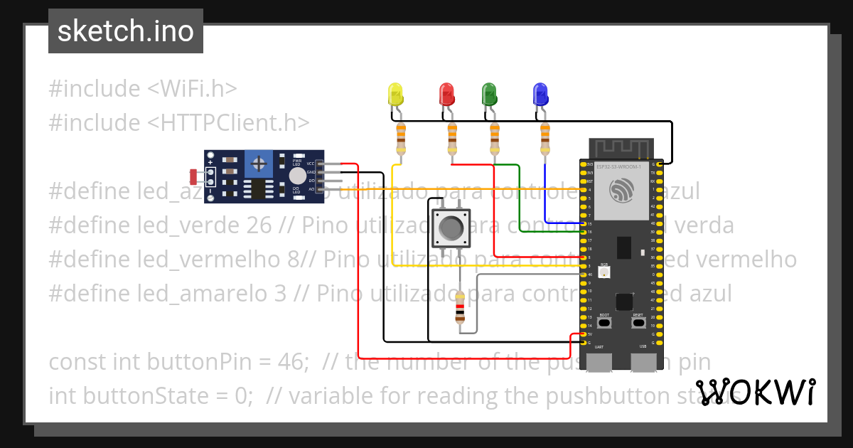 Exercicio - prova - Wokwi ESP32, STM32, Arduino Simulator