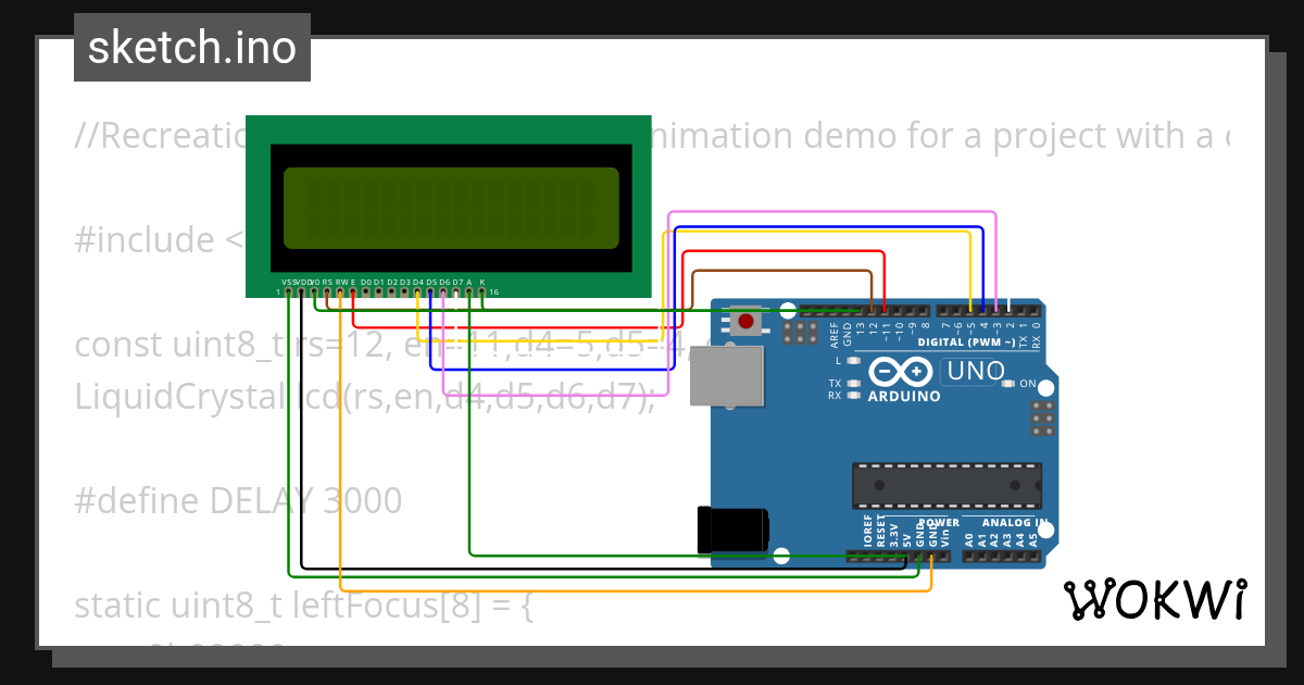 Lcd Demo - Wokwi ESP32, STM32, Arduino Simulator