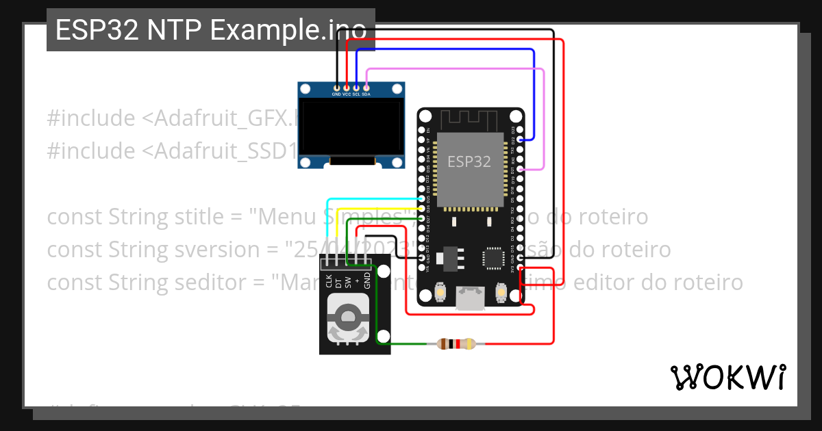 Novo02_ESP32_Encoder_Oled_menu_Simples Copy - Wokwi ESP32, STM32, Arduino Simulator