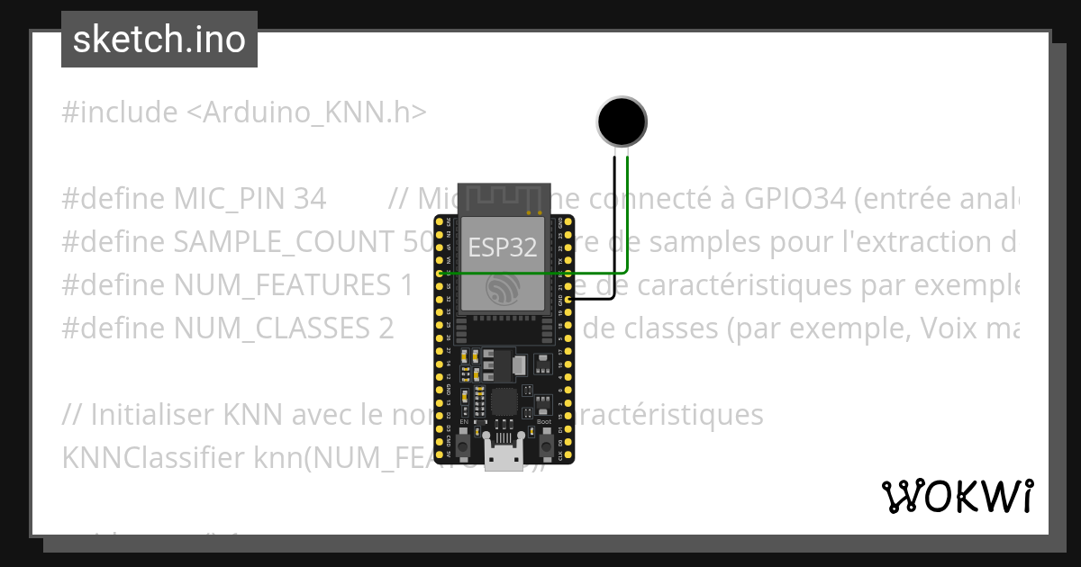 Esp32: Classifier Copy - Wokwi ESP32, STM32, Arduino Simulator