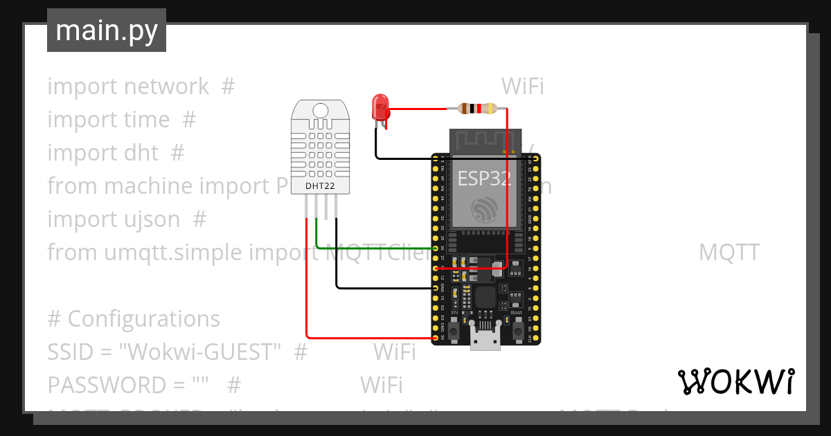 M3 midterm กวินธิดา no.19 - Wokwi ESP32, STM32, Arduino Simulator