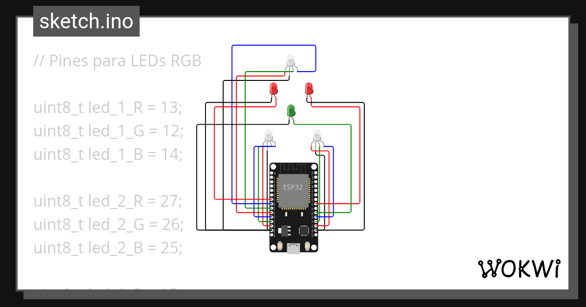 led RGB Copy - Wokwi ESP32, STM32, Arduino Simulator