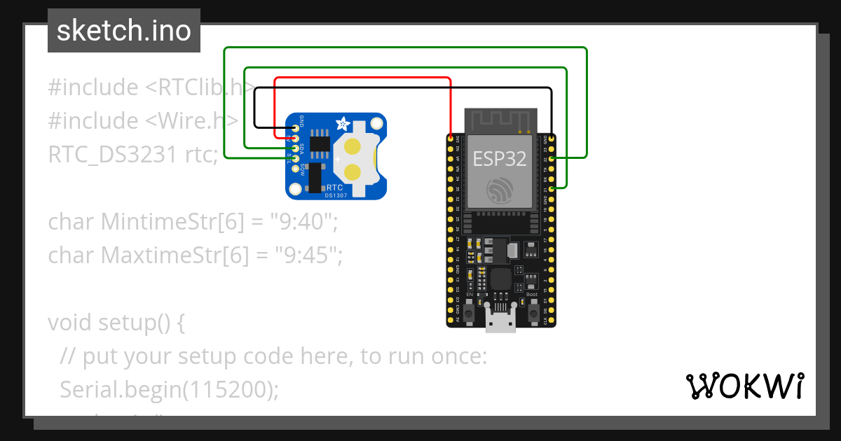 Time on off control - Wokwi ESP32, STM32, Arduino Simulator