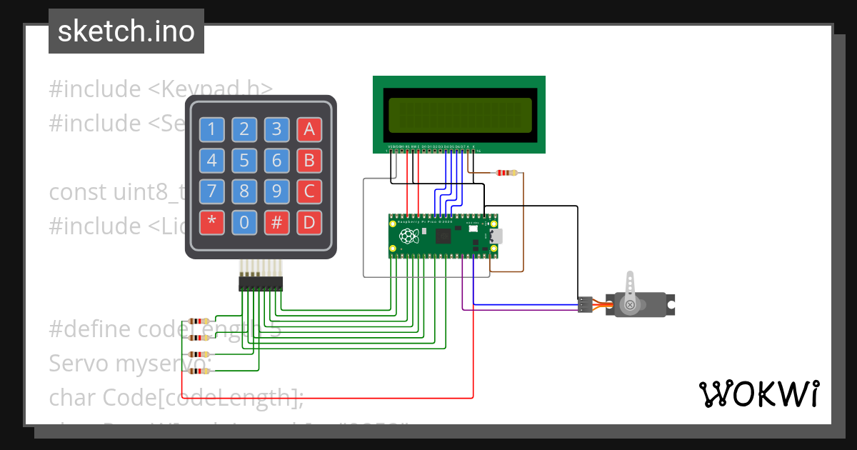 Smart home door's lock (Ahmed Omyri & Yahya Algozi ) Copy - Wokwi ESP32, STM32, Arduino Simulator