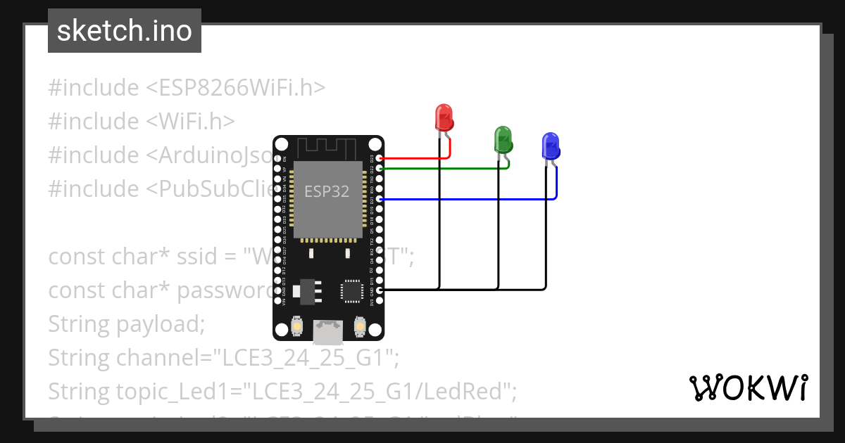 MQTT SUB Beebotte - Wokwi ESP32, STM32, Arduino Simulator