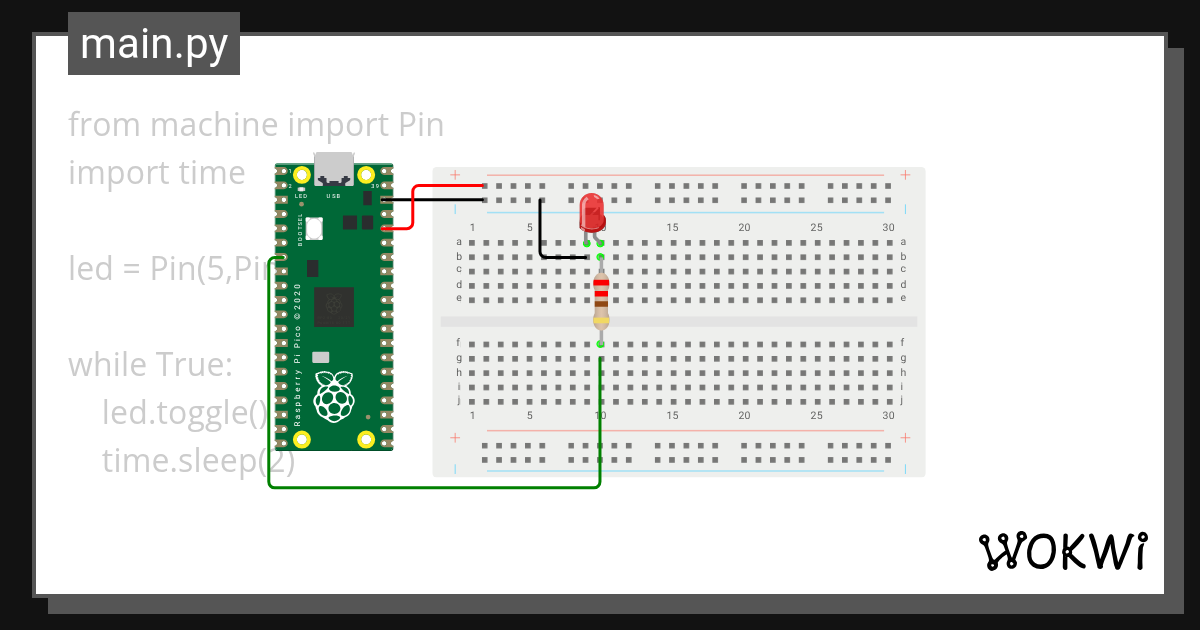ejercicio led - Wokwi ESP32, STM32, Arduino Simulator
