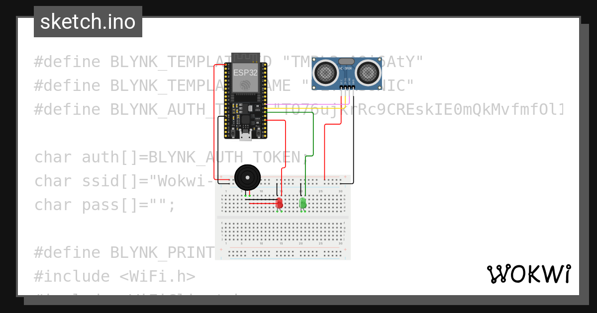 Ultrasonic Wokwi Esp32 Stm32 Arduino Simulator 8555