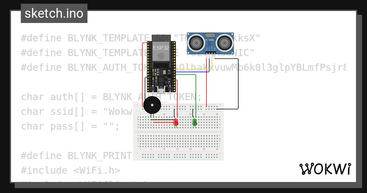 Ultrasonic Wokwi Esp32 Stm32 Arduino Simulator 9466