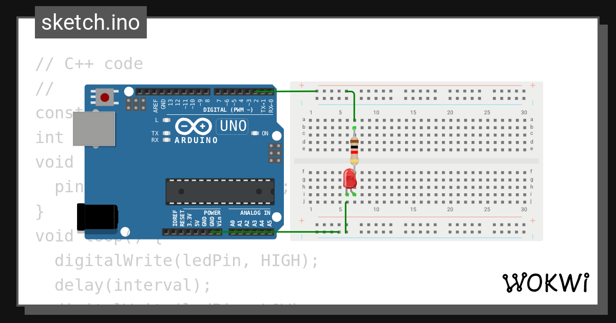 светодиод Wokwi Esp32 Stm32 Arduino Simulator 8267