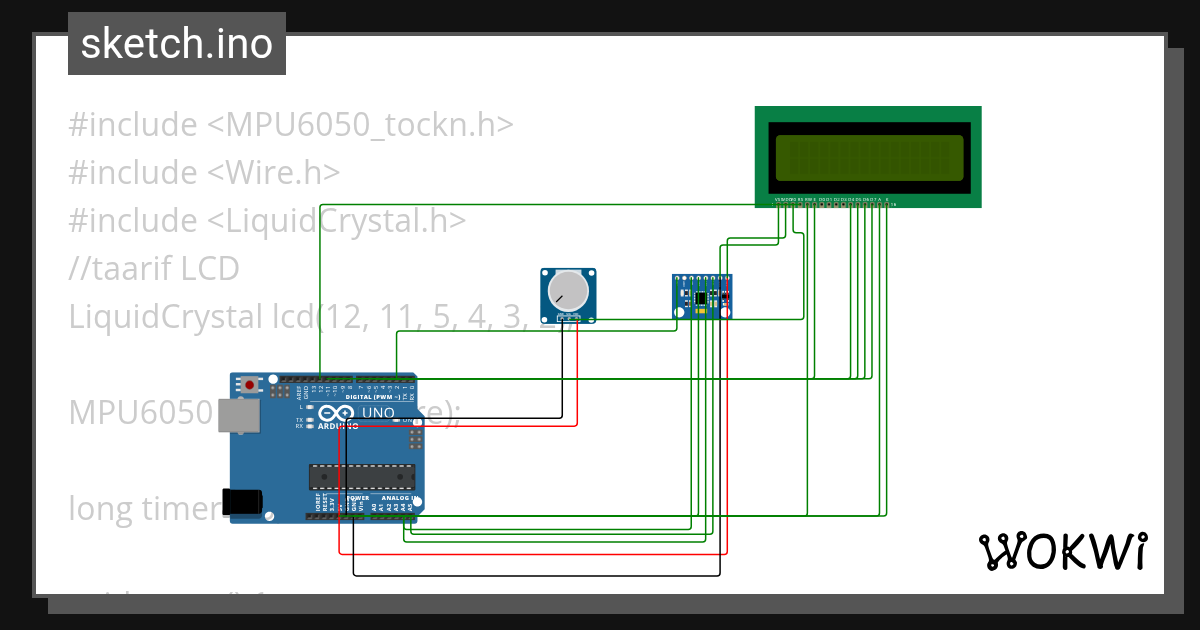 Digital Inclinometer- - Wokwi ESP32, STM32, Arduino Simulator