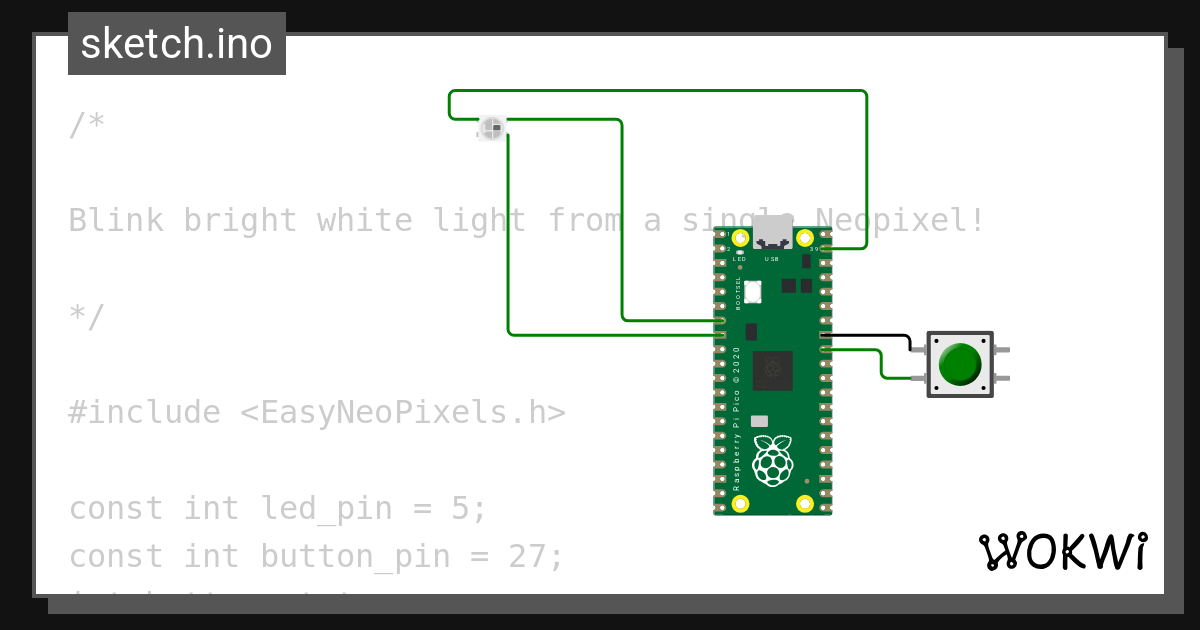 Neopixel Traffic Light Wokwi Esp32 Stm32 Arduino Simulator 0148