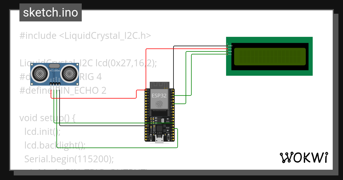 distancesensor - Wokwi ESP32, STM32, Arduino Simulator