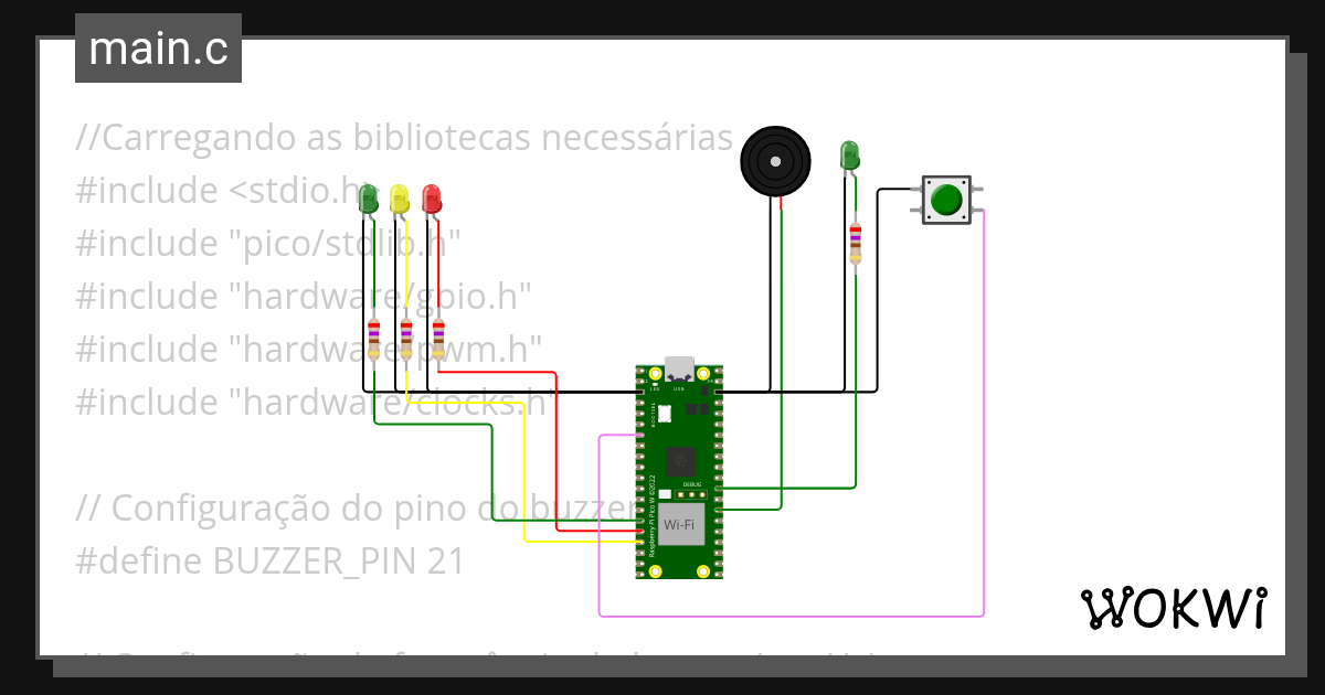 Embarcatech tarefa 3 - Wokwi ESP32, STM32, Arduino Simulator