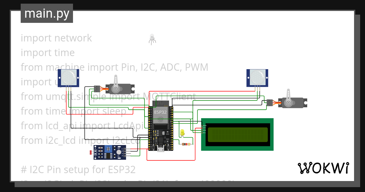 Bus stand count servo - Wokwi ESP32, STM32, Arduino Simulator
