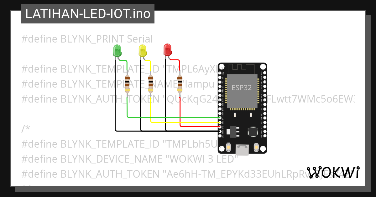 traffic light - Wokwi ESP32, STM32, Arduino Simulator