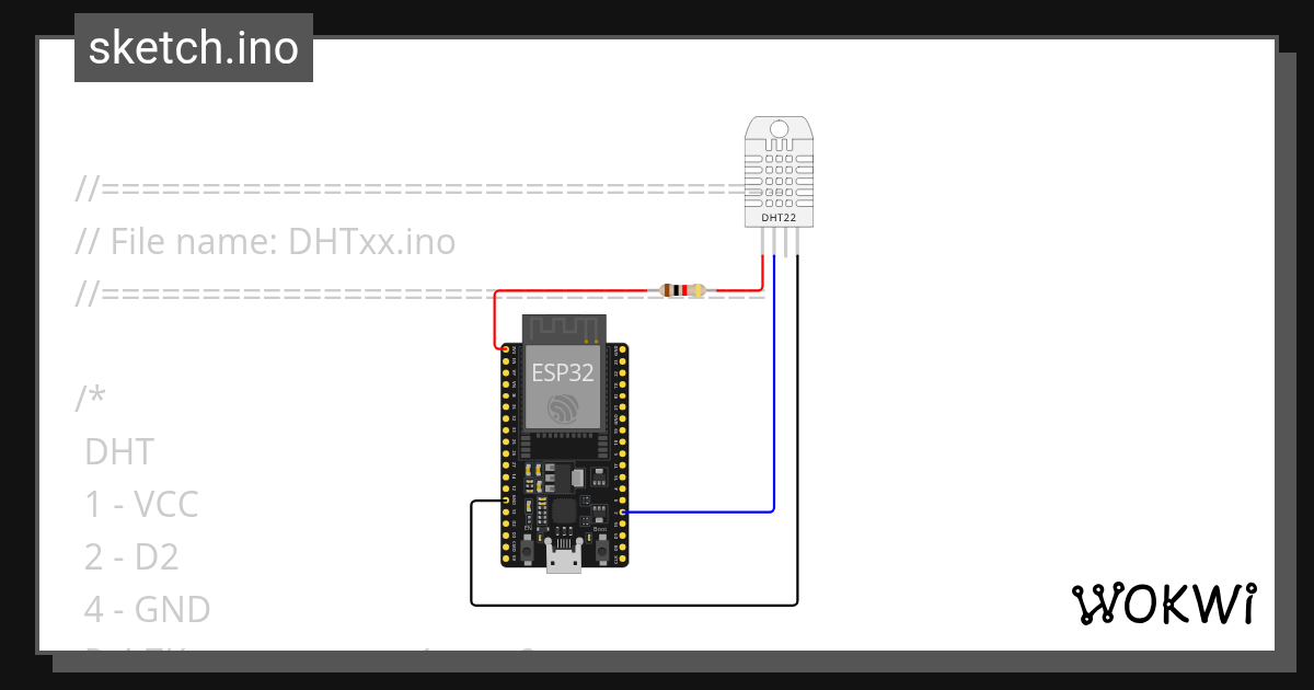 dht22 - Wokwi ESP32, STM32, Arduino Simulator