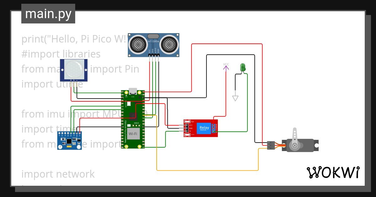 IoT smart parking by micropython Raspberry Pi Pico W Copy (2) - Wokwi ESP32, STM32, Arduino ...