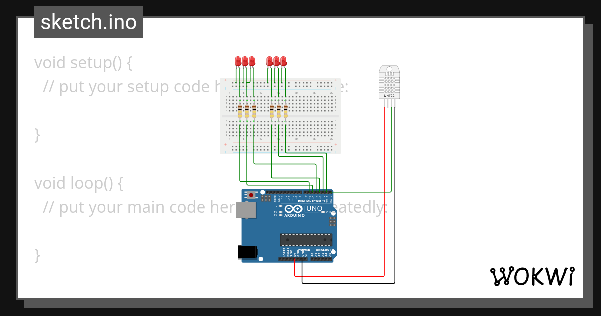 Sensör Lambaları Wokwi Esp32 Stm32 Arduino Simulator 4244