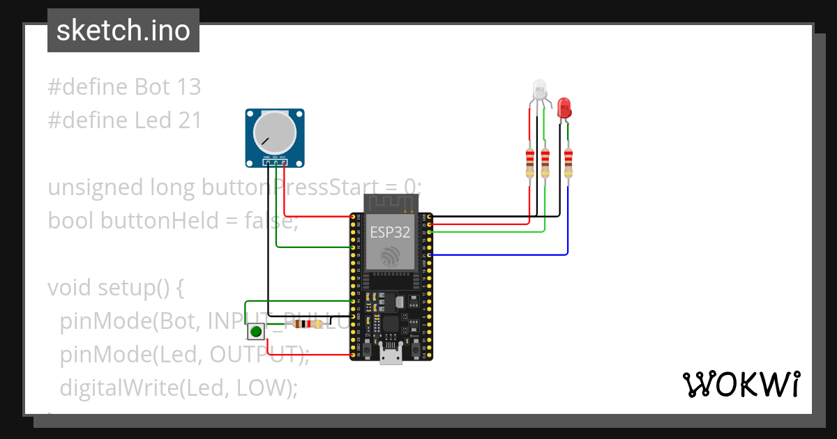 Lista 2 - Questão 3 - Wokwi ESP32, STM32, Arduino Simulator Lista 2 - Questão 3 - Wokwi ESP32, STM32, Arduino Simulator