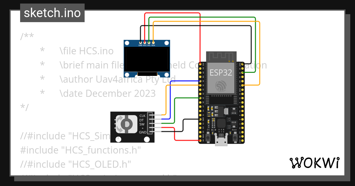 HCS_OLED_Thursday - Wokwi ESP32, STM32, Arduino Simulator
