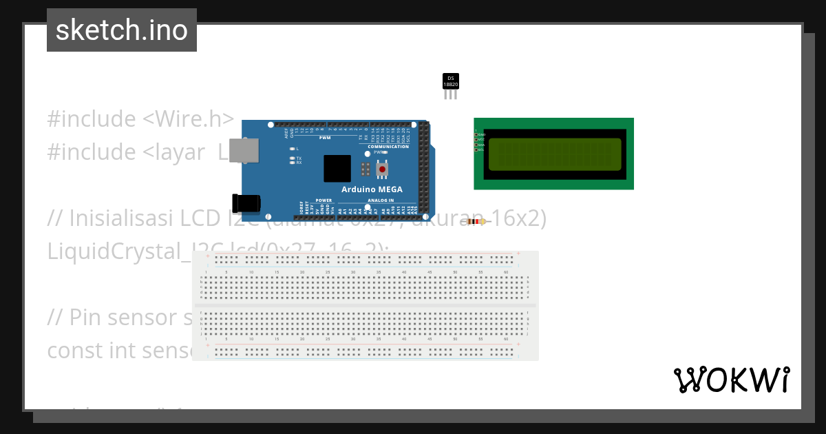 PROJEK FISIKA - Wokwi ESP32, STM32, Arduino Simulator