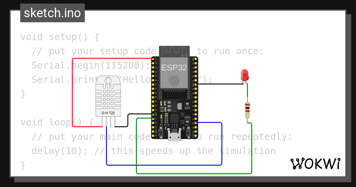 Esp32 Thingsspeak Dht32 Wokwi Esp32 Stm32 Arduino Simulator 4787