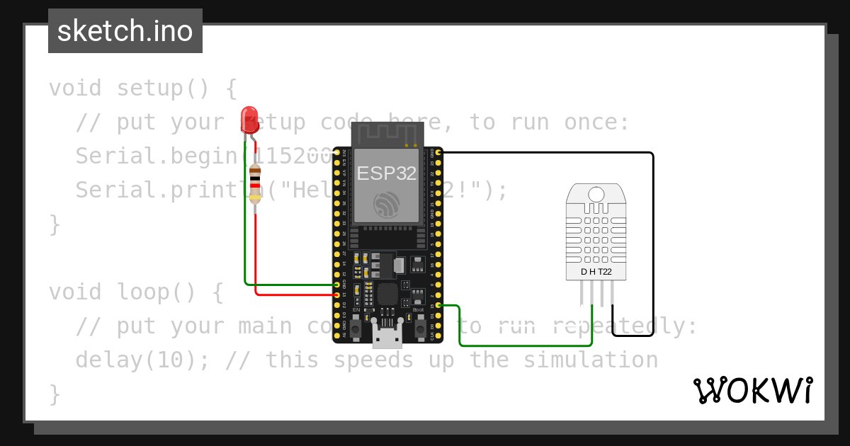 Esp32 Thingspeak Dht32 Wokwi Esp32 Stm32 Arduino Simulator 5287