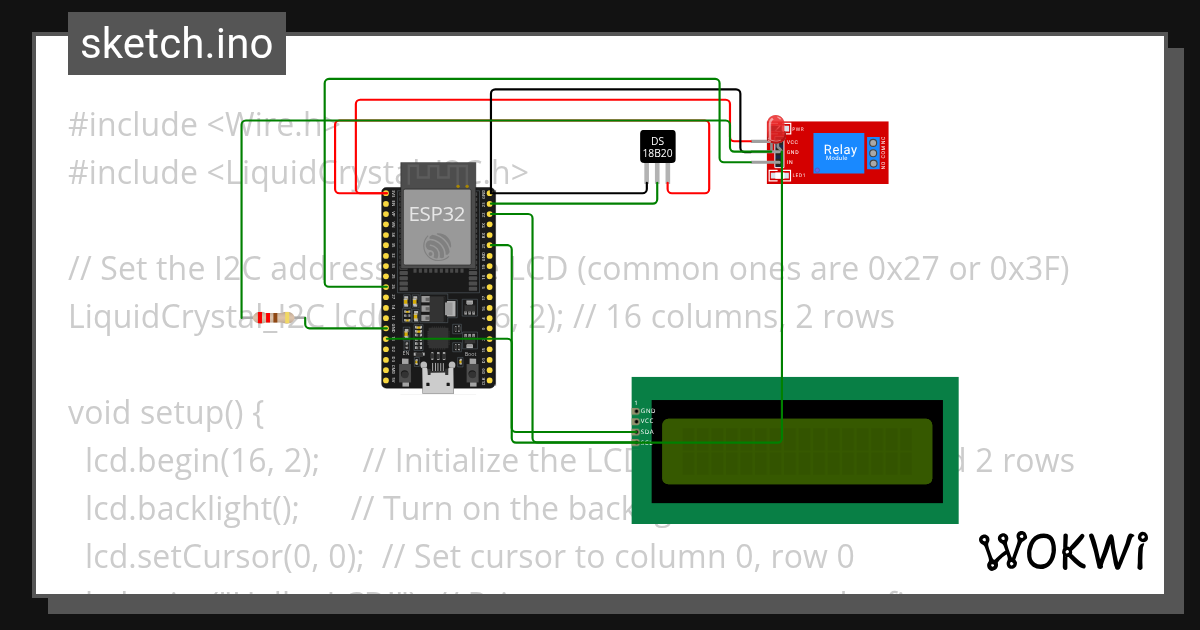temperature control - Wokwi ESP32, STM32, Arduino Simulator