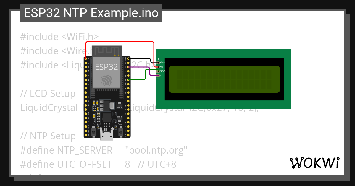 ESP32 NTP Example.ino Copy (2) - Wokwi ESP32, STM32, Arduino Simulator