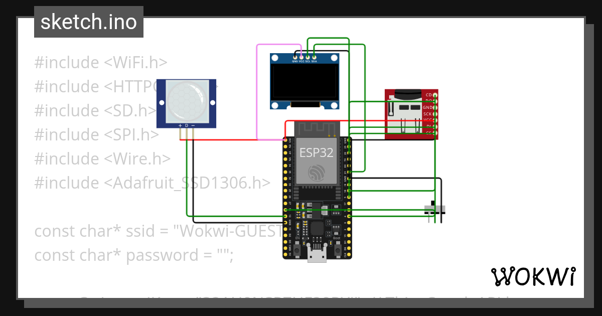 Home Security System project - Wokwi ESP32, STM32, Arduino Simulator